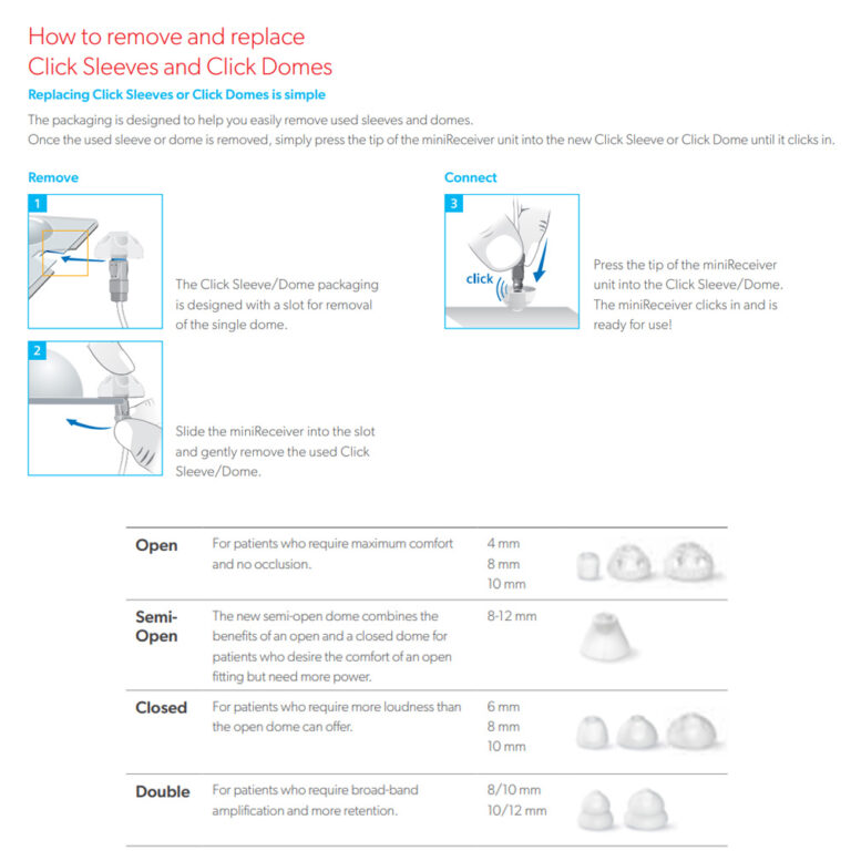 Signia Click Domes - Hear Care Direct
